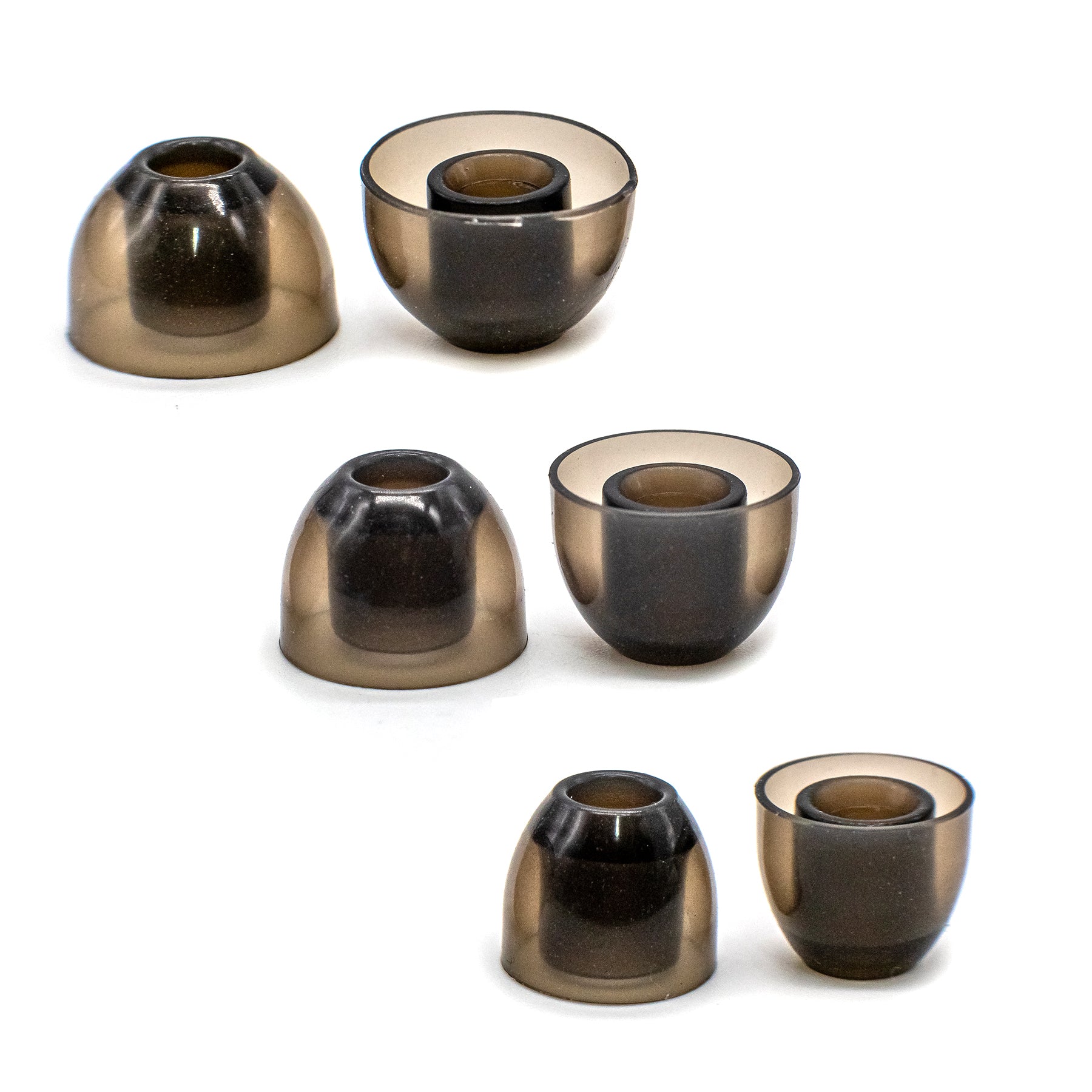 ComforTone Semi-Transparent Black Silicone Eartips – Strauss & Wagner